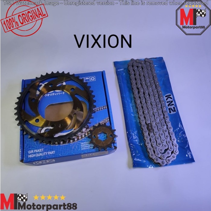 Jual GEAR PAKET GIR SET VIXION 14T 42T 428H 120L KNZ | Shopee Indonesia