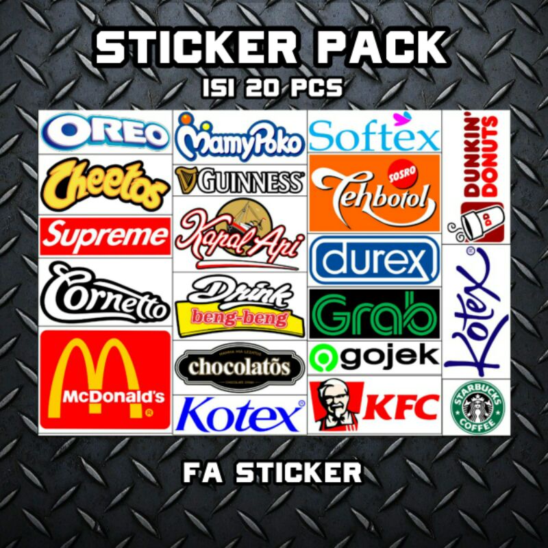 Jual Stiker Pack Sticker Brand Stiker logo Stiker Helm Stiker Motor ...
