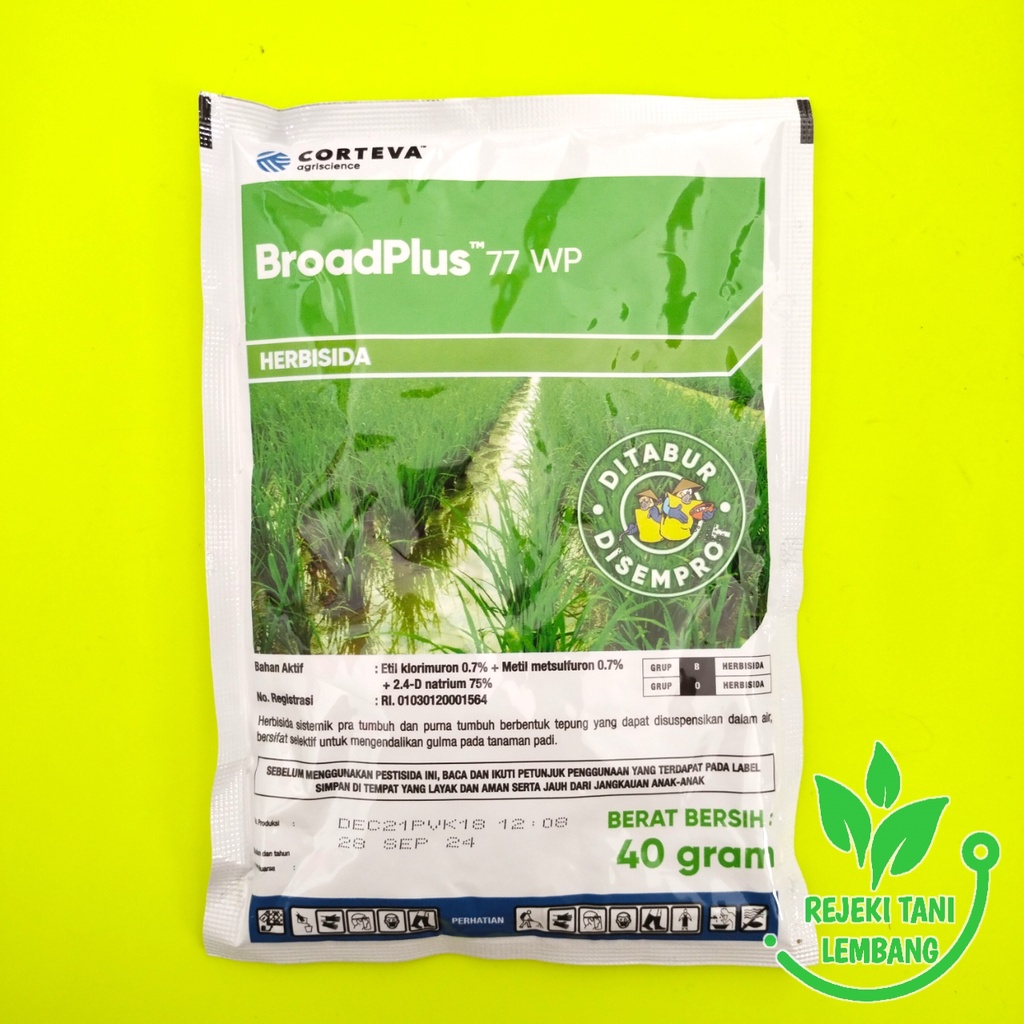Jual HERBISIDA SISTEMIK BROADPLUS 77 WP ISI 40 GR SELEKTIF PADI ...
