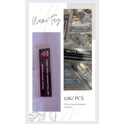 Jual NAME TAG CUSTOM | Shopee Indonesia