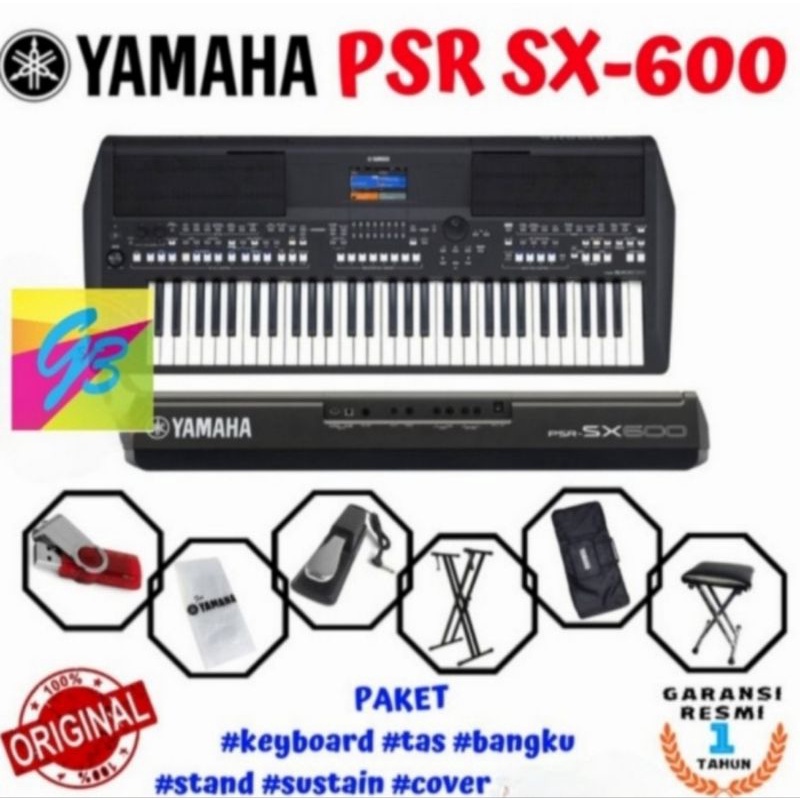 Jual PAKET KEYBOARD YAMAHA PSR SX600 / PSR SX-600 ORIGINAL | Shopee ...