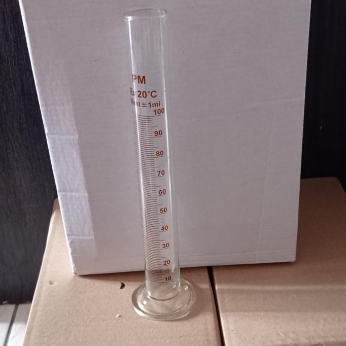 Jual LAB / MEASURING CYLINDER GLAS 100 ML - GELAS UKUR KACA KAPASITAS ...