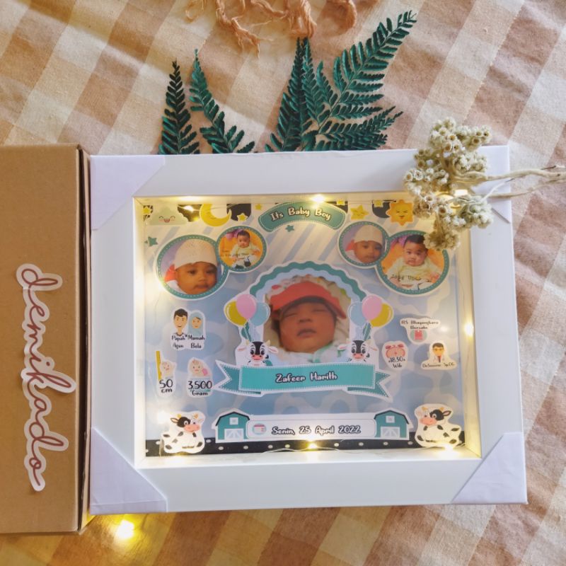 Jual Bio Bayi / Kado Ulang Tahun / Wisuda (Frame 3D 25x20 cm BIO BAYI ...