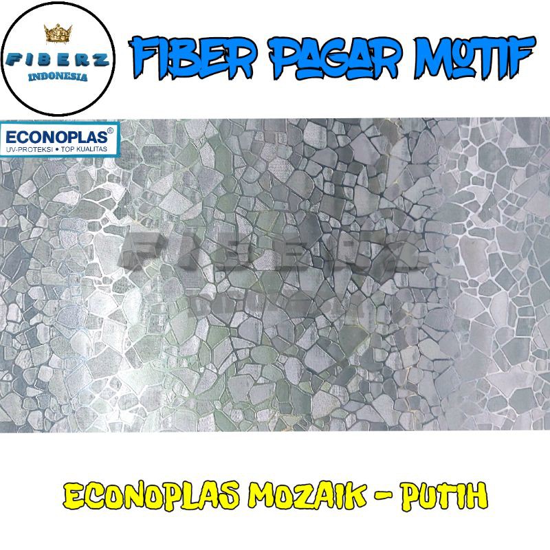 Jual ECONOPLAS - Fiber Plastik Penutup Pagar Motif MOSAIK/MOZAIK ...