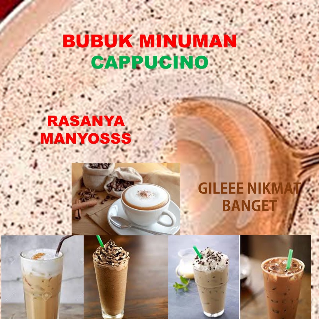 Jual Bubuk Minuman Cappucino Halal Kwalitas Premium 100 Gram | Serbuk ...