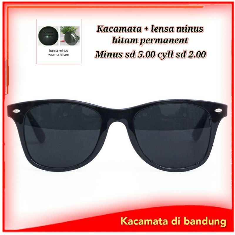 Jual kacamata lensa minus hitam le004 | Shopee Indonesia