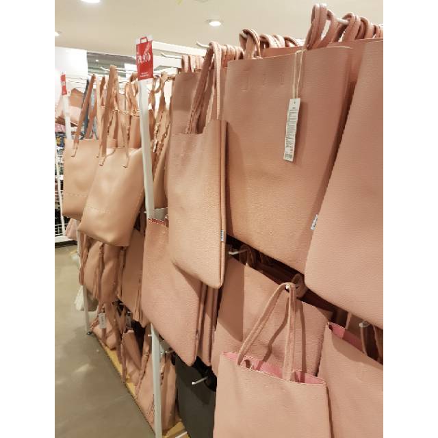 Jual Totebag miniso PINK | Shopee Indonesia
