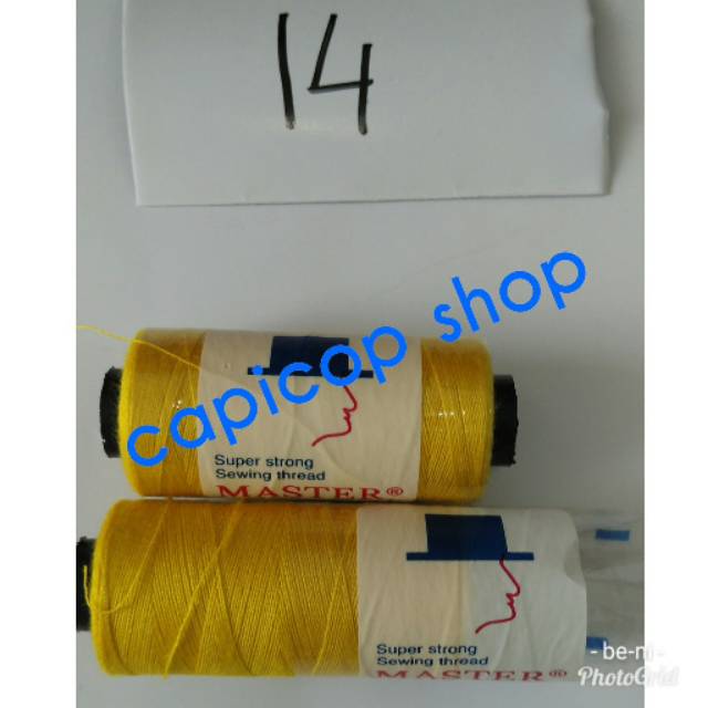 Jual BENANG JAHIT/SEWING THREAD 500 YARDS MERK MASTER, WARNA KUNING ...