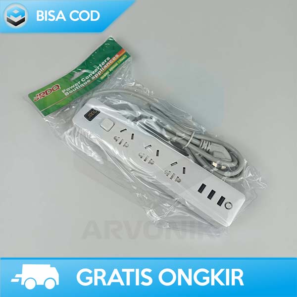 Jual STOP KONTAK KABEL SAMBUNGAN 3 POWER SOSKET 3 USB PORT COLOKAN ...