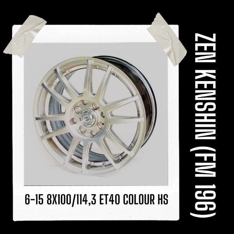Jual Velg Zen Kenshin (FM 196) 6-15 8x100/114,3 ET40 Colour HS | Shopee ...