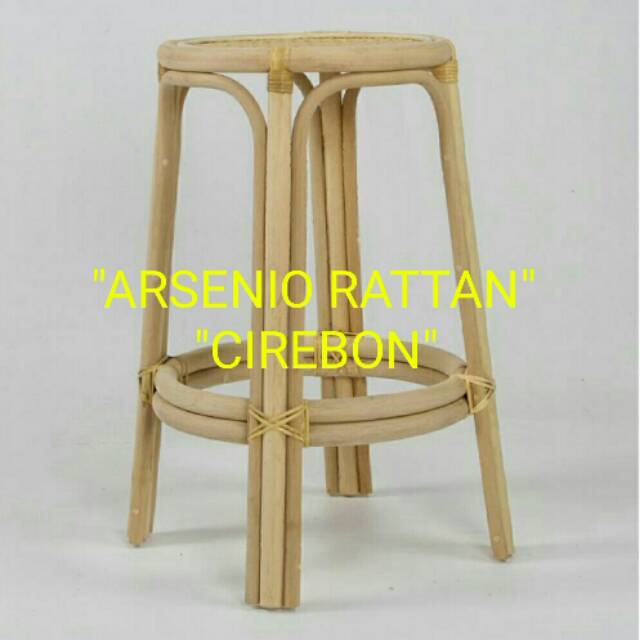 Jual Kursi Cafe Stool Rotan Alam Anyaman Webbing Istimewa | Shopee ...