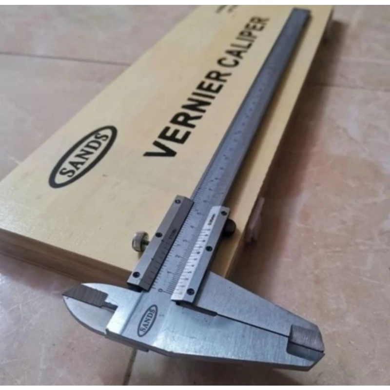 Jual Sigmat jangka Sorong manual merk SANDS 12 inch vernier Caliper 0| 300 mm | Shopee Indonesia