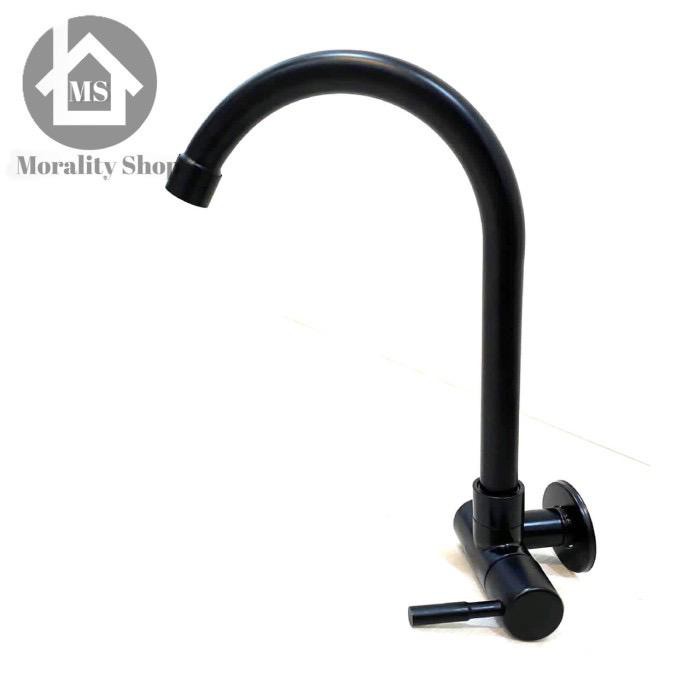 Jual Kran angsa HITAM Stainless 304 Minimalis TEMBOK 511B- kran air ...