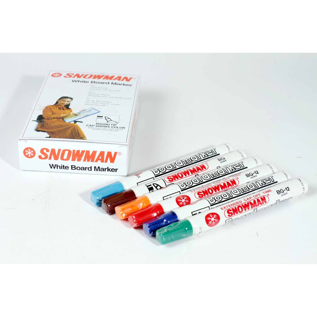 Jual Spidol Whiteboard Snowman Boardmaker Warna Sekolah Kantor ...