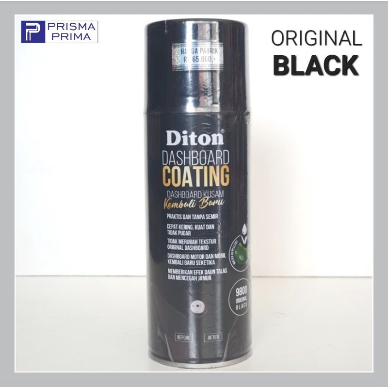 Jual DITON Cat Semprot Dashboard Coating 9800 Black Original Body Kasar ...