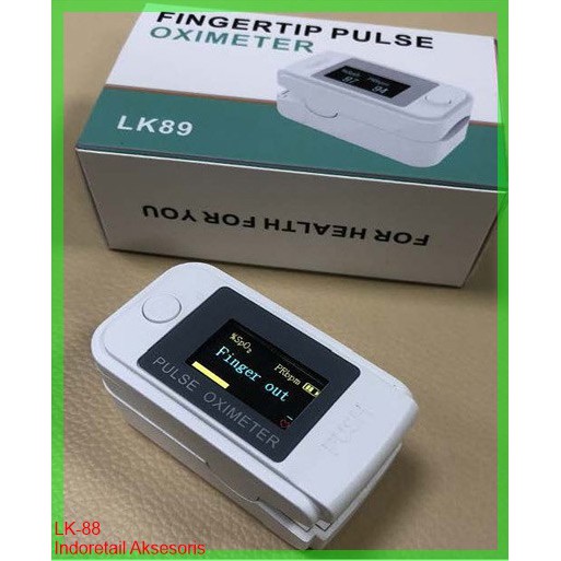 Jual Oximeter Fingertip LK89 Pulse Oxymeter Oksigen Darah dan Detak ...