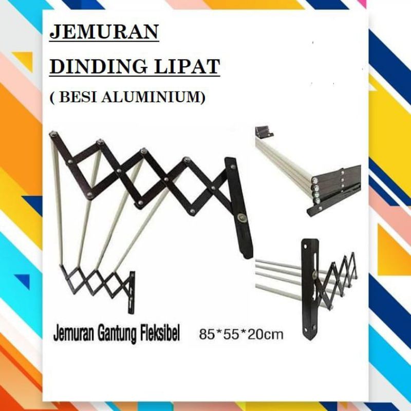 Jual jemuran gantung / jemuran dinding lipat / jemuran dinding ...