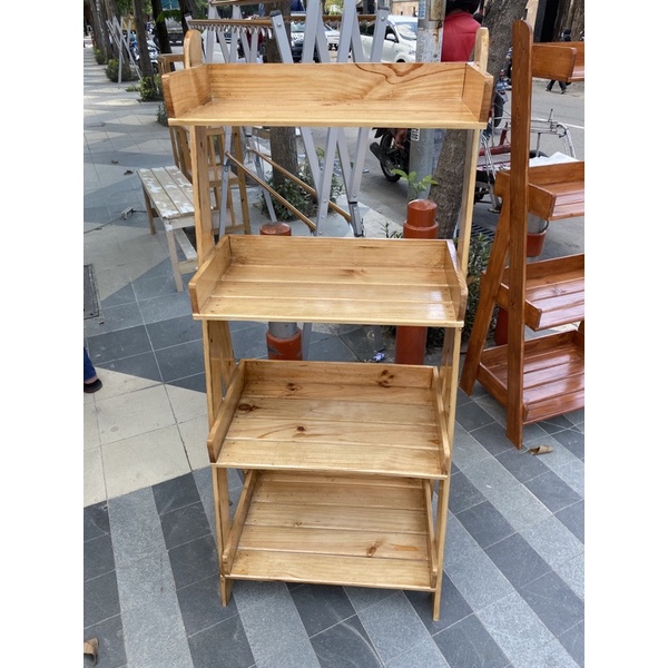 Jual Rak kayu susun 4 minimalis | Shopee Indonesia