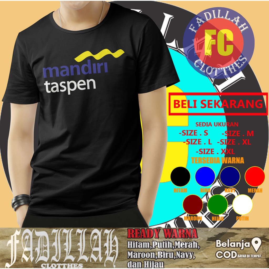 Jual Kaos Bank Mandiri Taspen Logo Baju Perusahaan | Shopee Indonesia