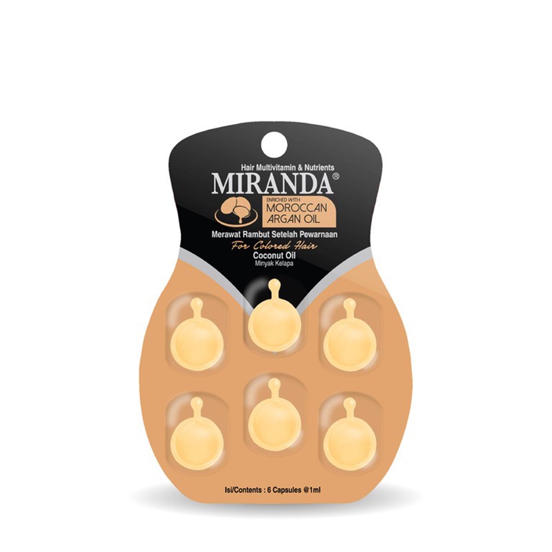 Jual Miranda Hair Vitamin Blister Coconut Oil 6 x 1 mL | Shopee Indonesia