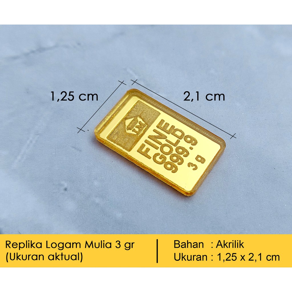 Jual Replika Logam Mulia 0,1gr - 100 gr - Ukuran aktual | Shopee Indonesia