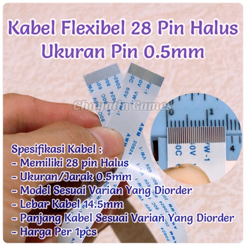 Jual Kabel Flexibel 28 Pin Halus Model & Panjang Sesuai Varian Ukuran ...