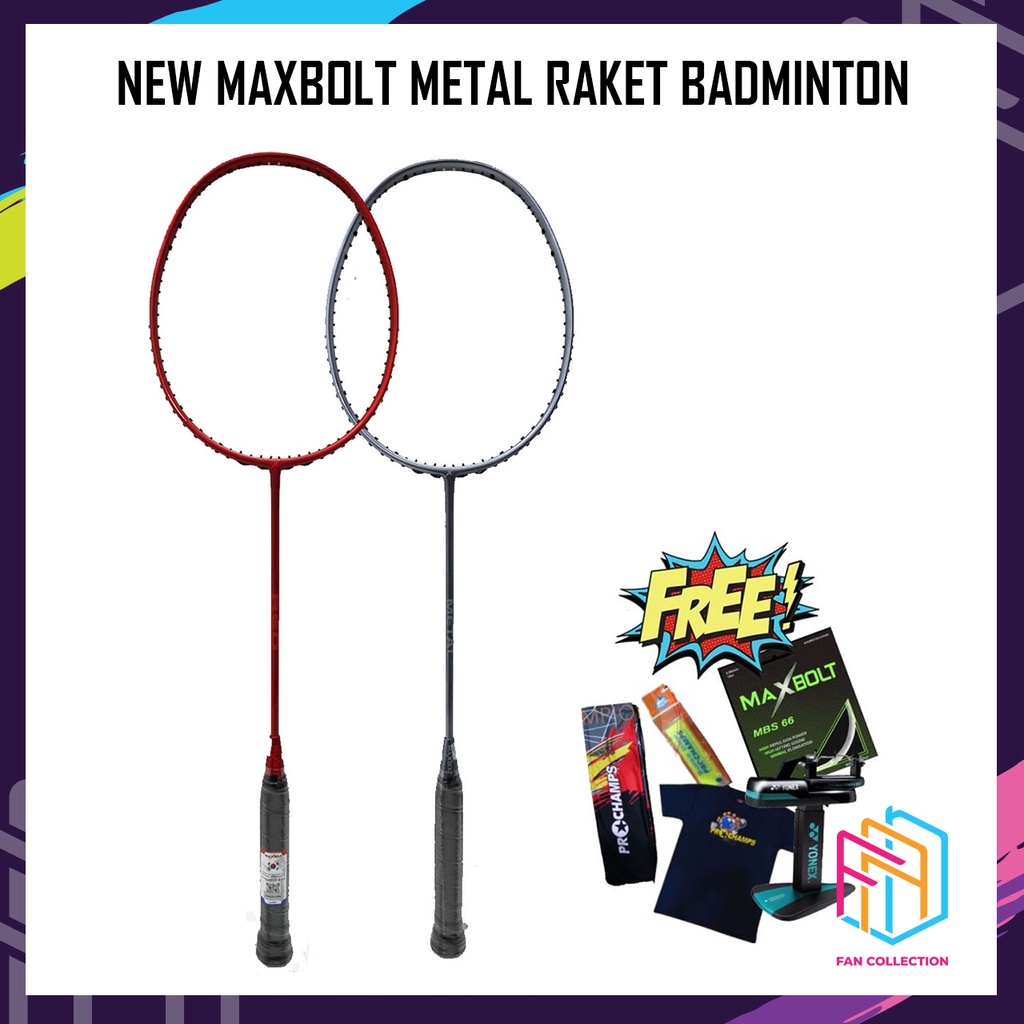 Jual NEW MAXBOLT METAL RAKET BADMINTON ORIGINAL | Shopee Indonesia