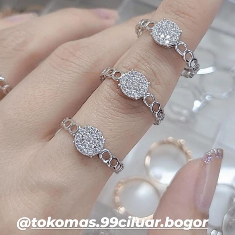 Jual Cincin Variasi Mata Putih Bulat (375/8K) | Shopee Indonesia