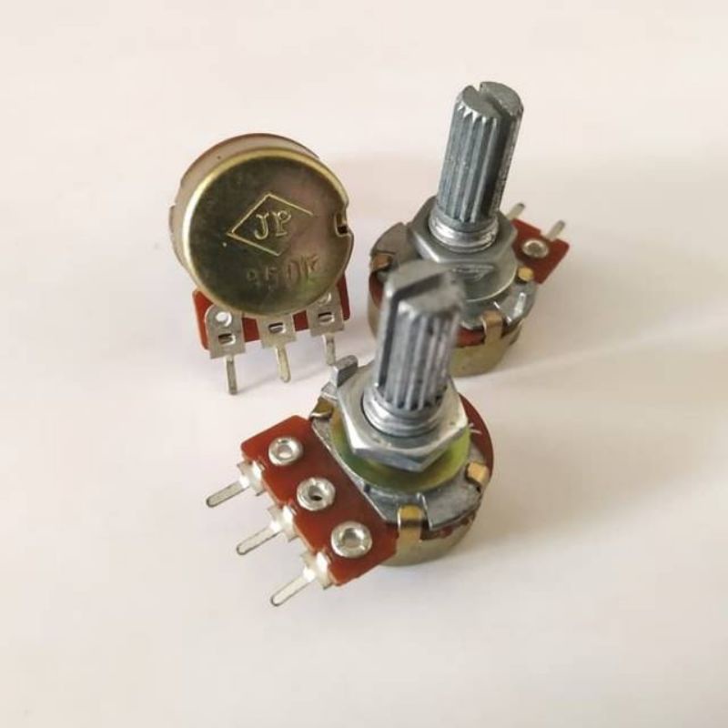 Jual Potensio Mono Linear Variable Resistor 3 Kaki Pin Shaft 20mm ...