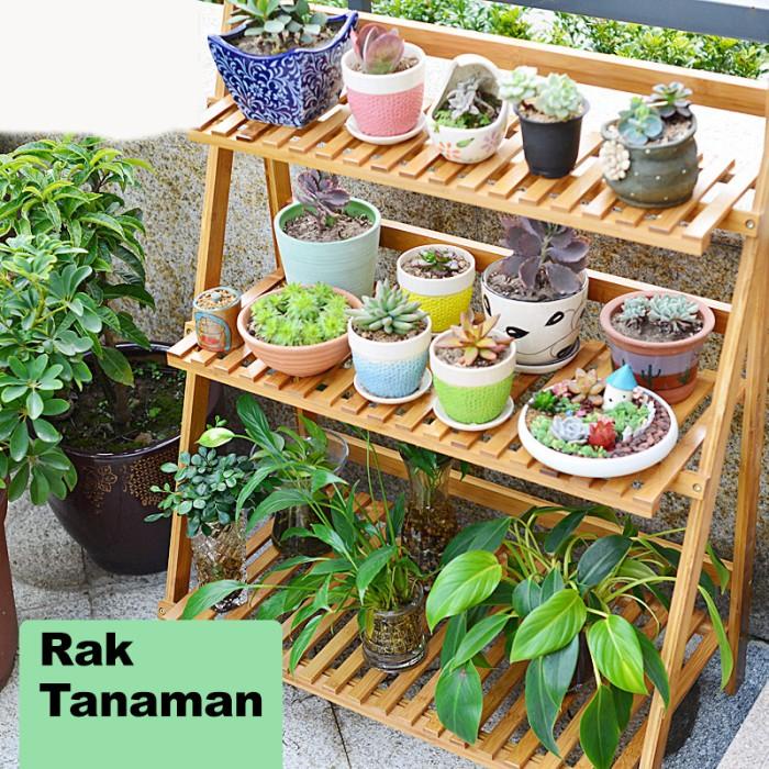 Jual Mainland Rak Tanaman Bunga Kayu Lipat Susun Wood Plant Stand ...