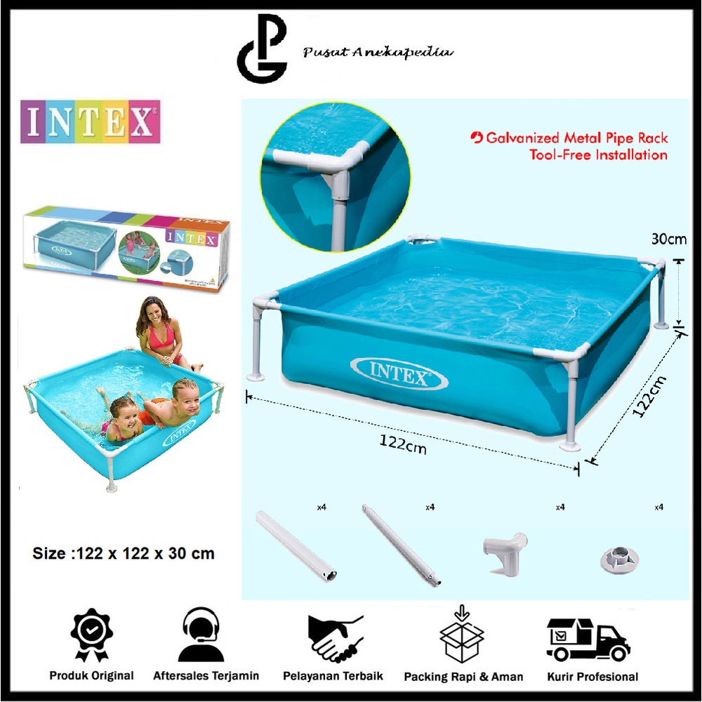 Jual 57173 Intex Kolam Renang Anak Mini Frame Pool - Intex 57173 ...