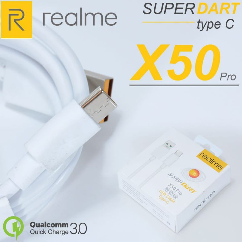 Jual KABEL DATA REALME X50 PRO FAST CHARGING ⚡️ 3.0A MICRO & TIPE-C ...