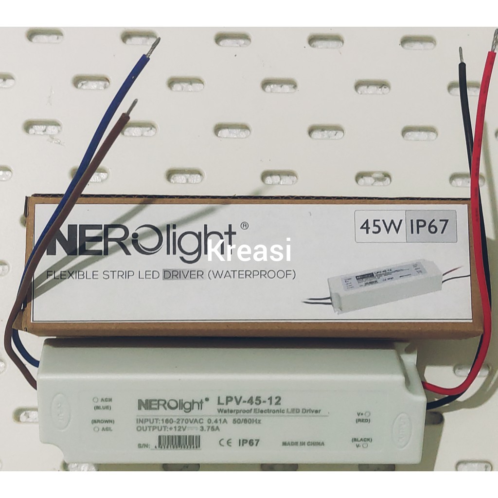 Jual BALLAST TRAVO LEDSTRIPS NERO LIGHT 45W / 45 WATT IP67 LPV-45-12 ...