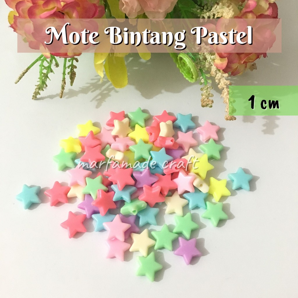 Jual Mote Bintang 1cm Manik Manik Bahan Craft | Shopee Indonesia