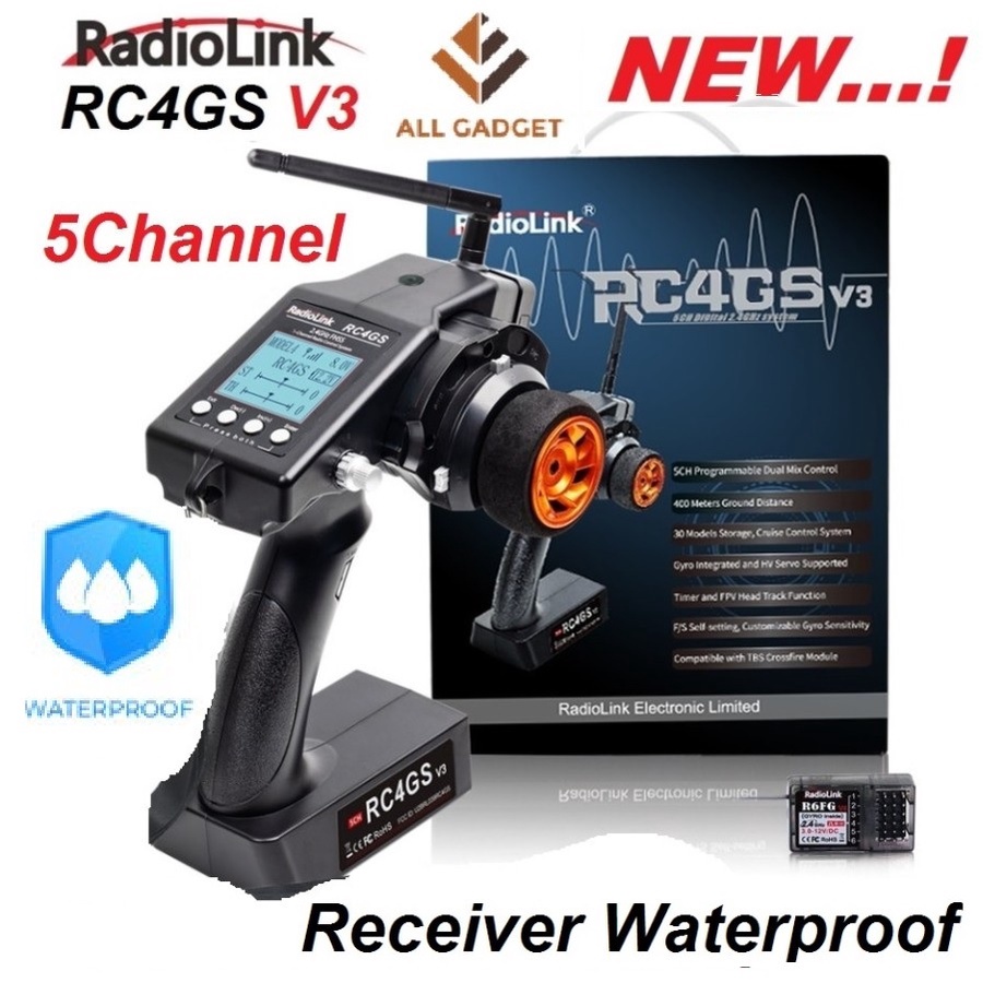 Jual RadioLink RC4GS V3 2.4G 5CH Transmitter R6FG Receiver Gyro ...