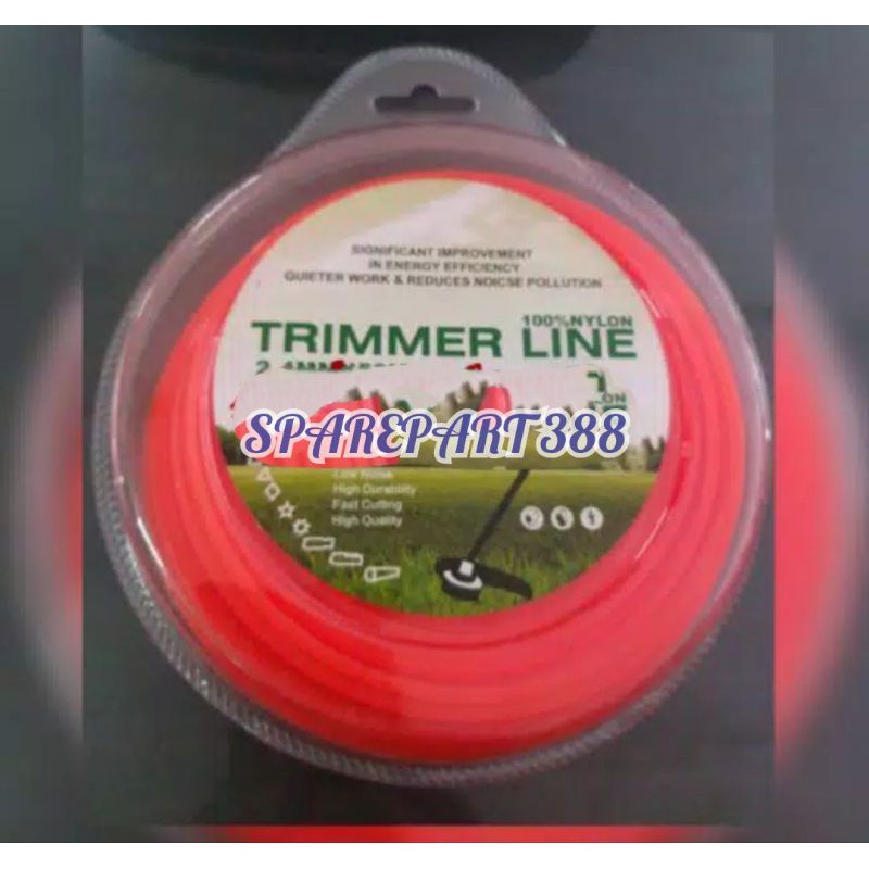 Jual senar nylon mesin potong rumput 2.4mm x 50meter | Shopee Indonesia