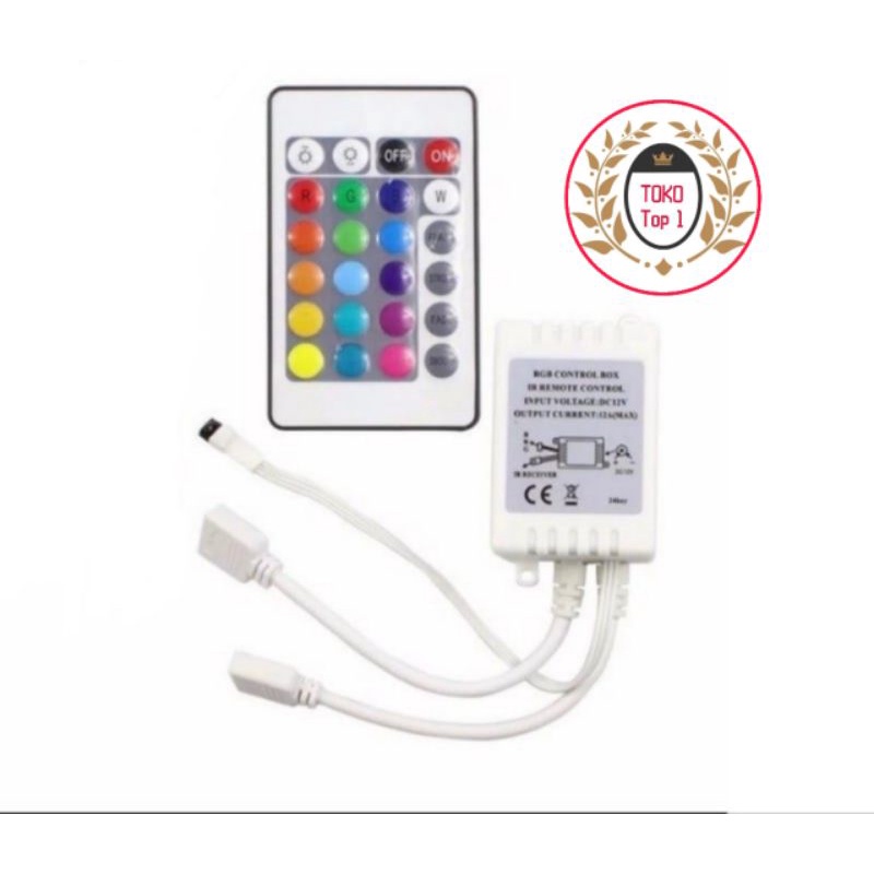 Jual CONTROLLER REMOTE 24key UNTUK LED STRIP RGB 4 PIN SMD 2835 3528 ...
