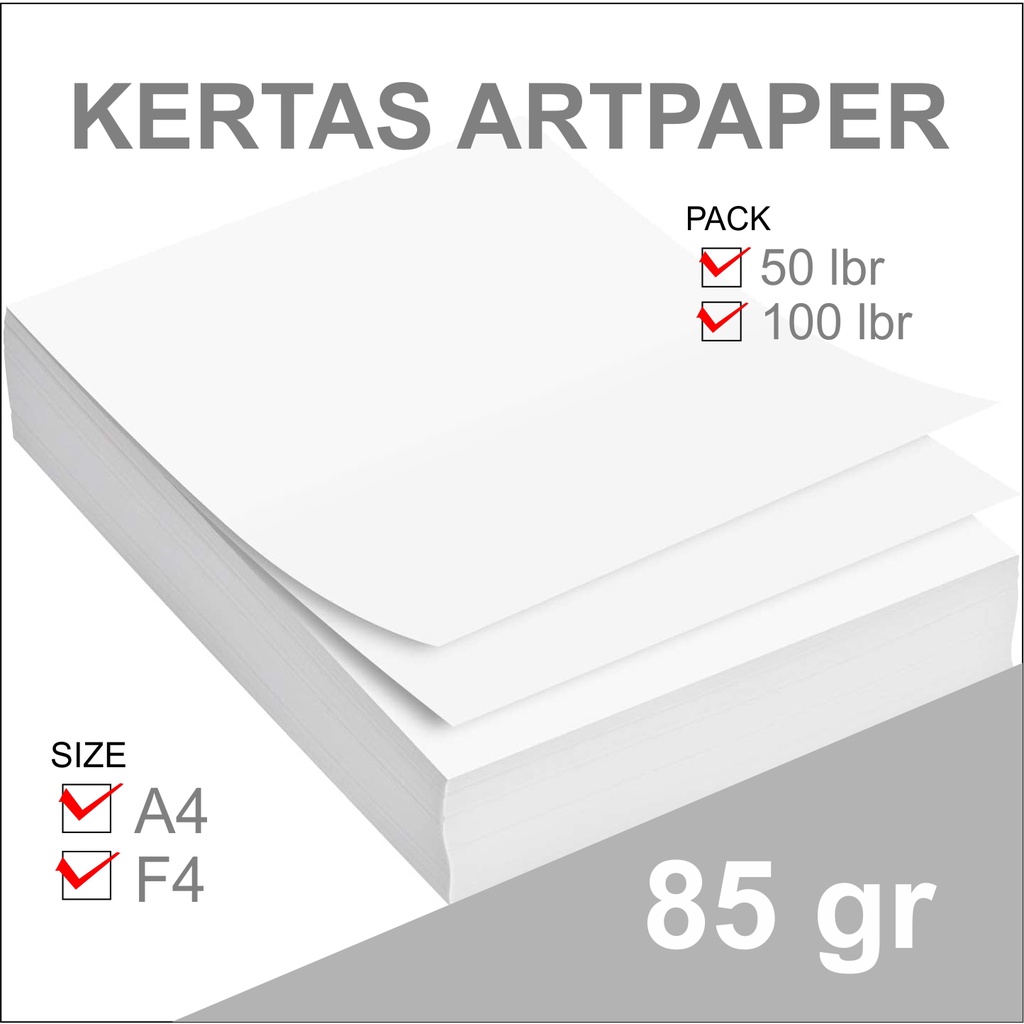 Jual Kertas Art Paper 85 Gram A4-F4 Murah / Kertas Glossy | Shopee ...