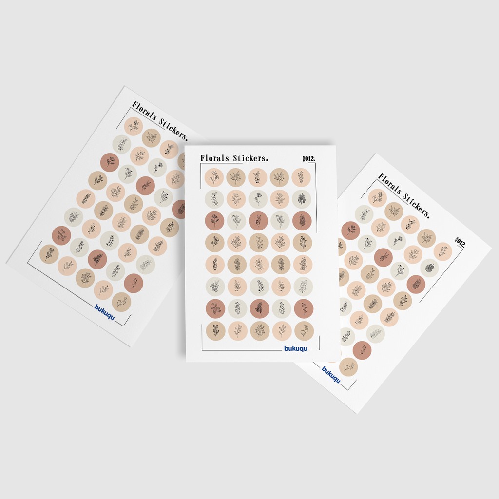 Jual Bukuqu Stiker Deco Florals Stickers untuk Notebook, Planner ...