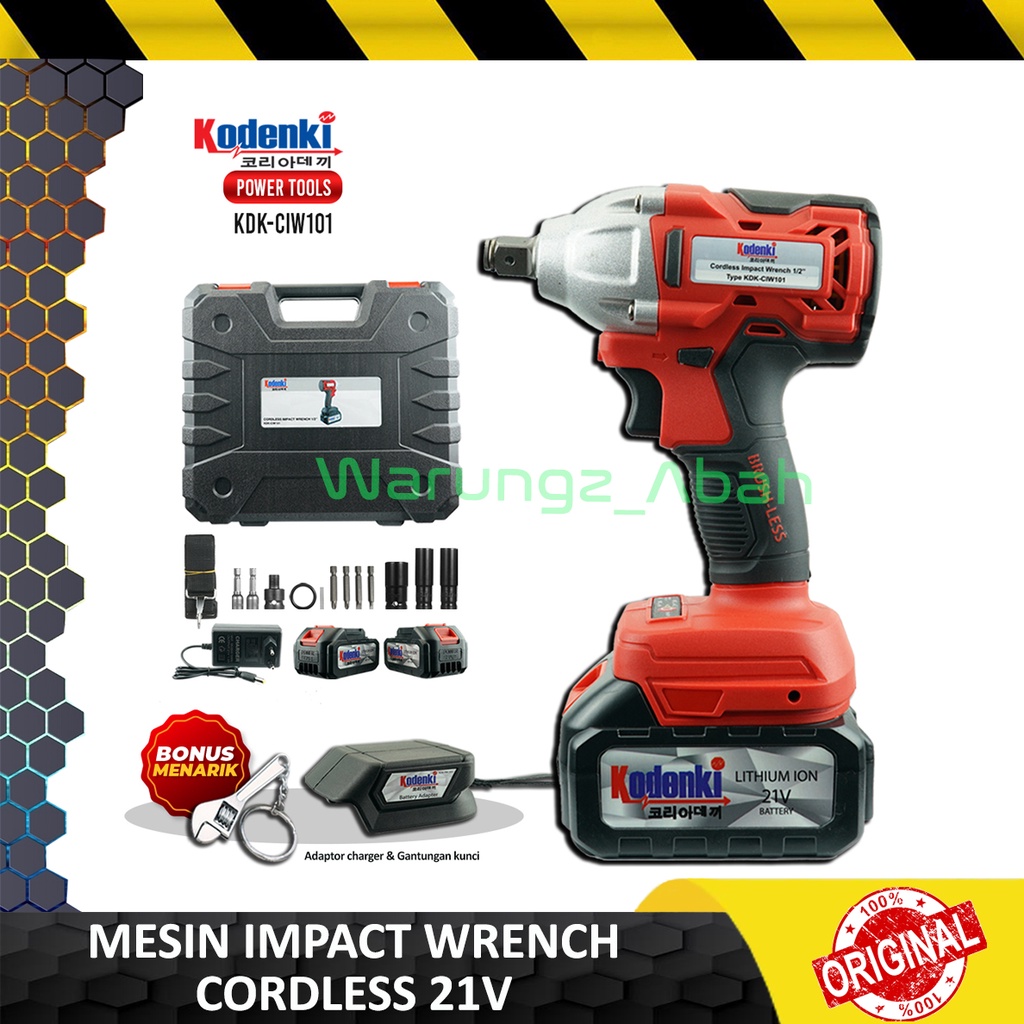 Jual ALAT MESIN BOR BUKA BAUT MUR CORDLESS IMPACT WRENCH DRIVER ...