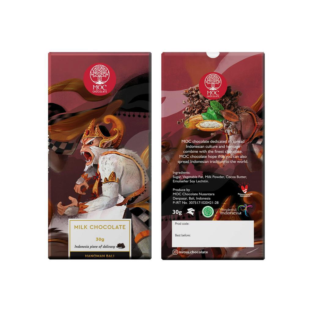 Jual MOC Chocolate - Bali Series Milk Chocolate 30g - Halal - Chocolate ...