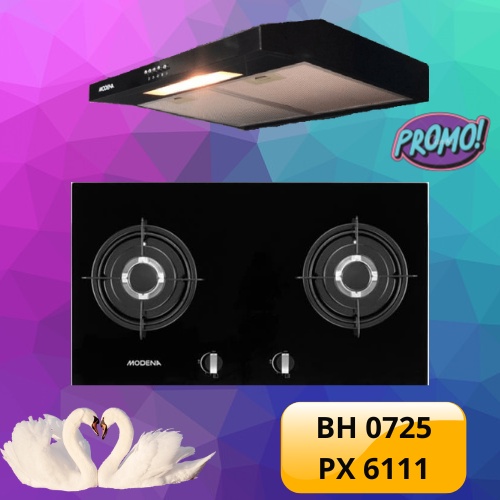 Jual PAKET MODENA KOMPOR BH 0725 & COOKER HOOD PX 6111 | Shopee Indonesia