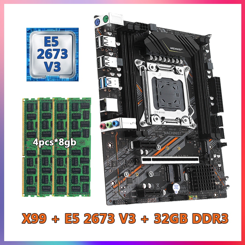 Jual Preorder Machinist X99 Motherboard Kit Set With Xeon E5 2673 V3