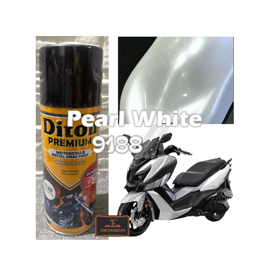 Jual Cat Pilox Diton Premium Pearl White 9188 400cc Warna Putih Mutiara pylox | Shopee Indonesia