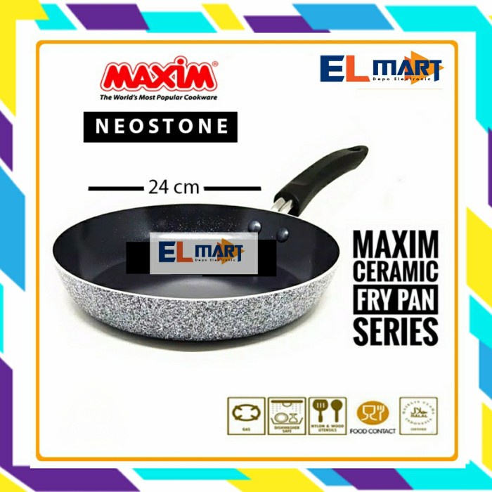Jual Maxim Frypan Ceramic 24cm Neostone Capsil Penggorengan Fry Pan 24 ...