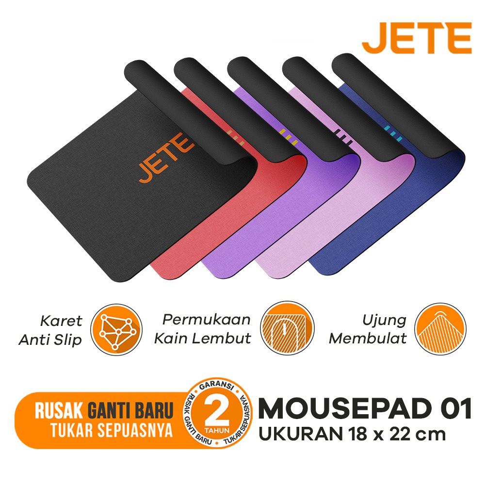 Jual JETE Mousepad 1 Mouse Pad Ukuran Kecil 18 x 22 cm - Anti Slip ...