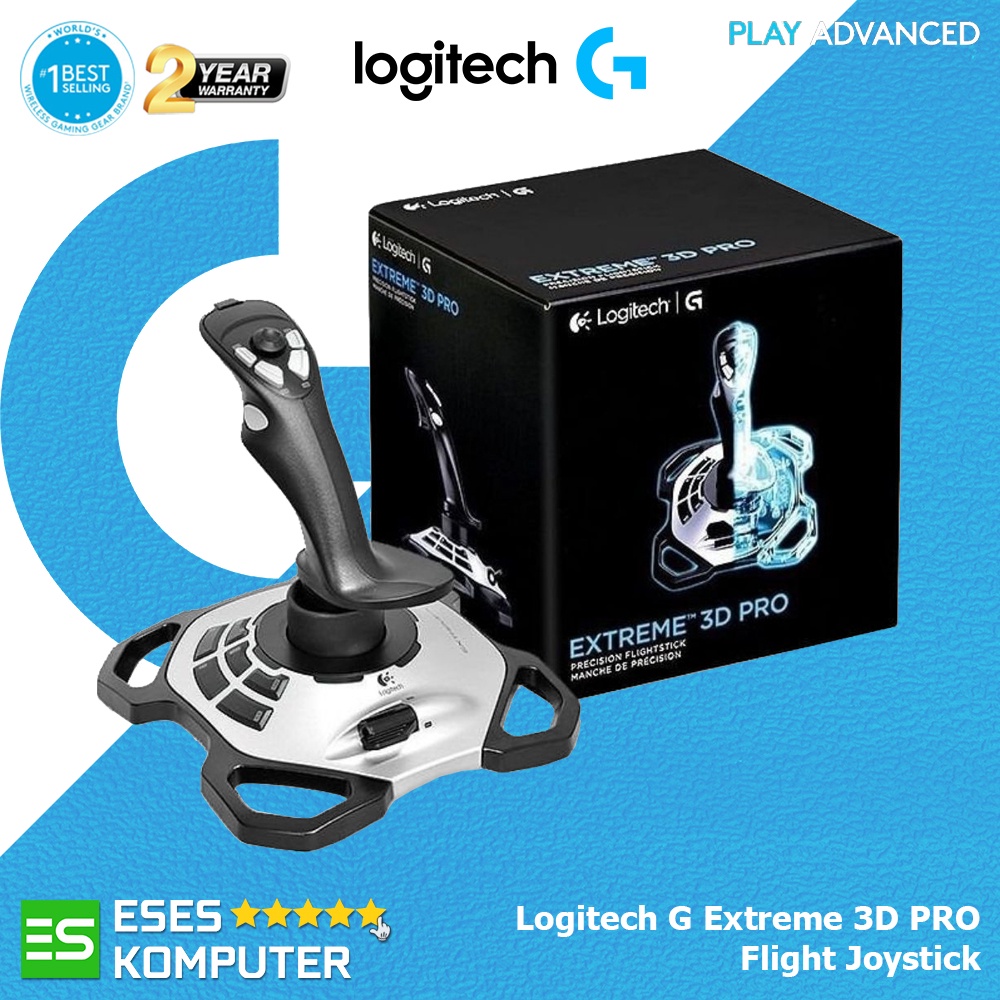 Jual Joystick Logitech G Extreme 3D PRO | 8-Way Switch | 12 Buttons ...