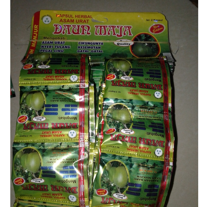 Jual Paket 50 Hanger Jamu Daun Maja Kapsul jamu tradisional obat asam ...
