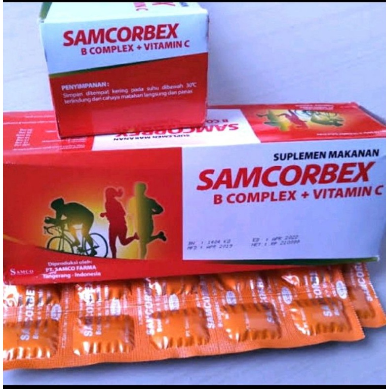 Jual SAMCORBEX VITAMIN B ED 2027 complex dan Vitamin C 500mg(harga per ...