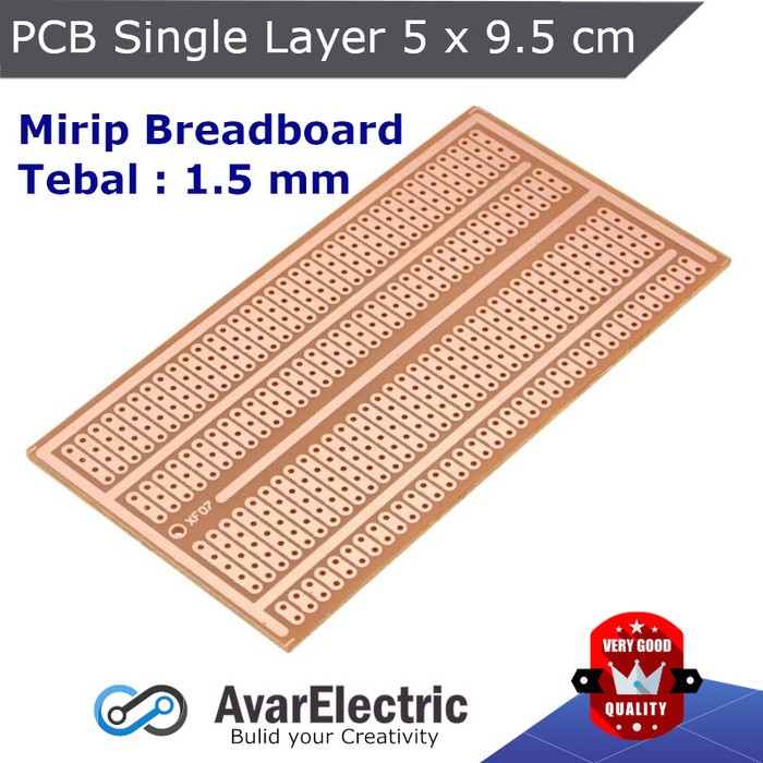 Jual PCB Single Layer breadboard 400 hole protoboard 5 x 9.5 cm 1.5 mm ...